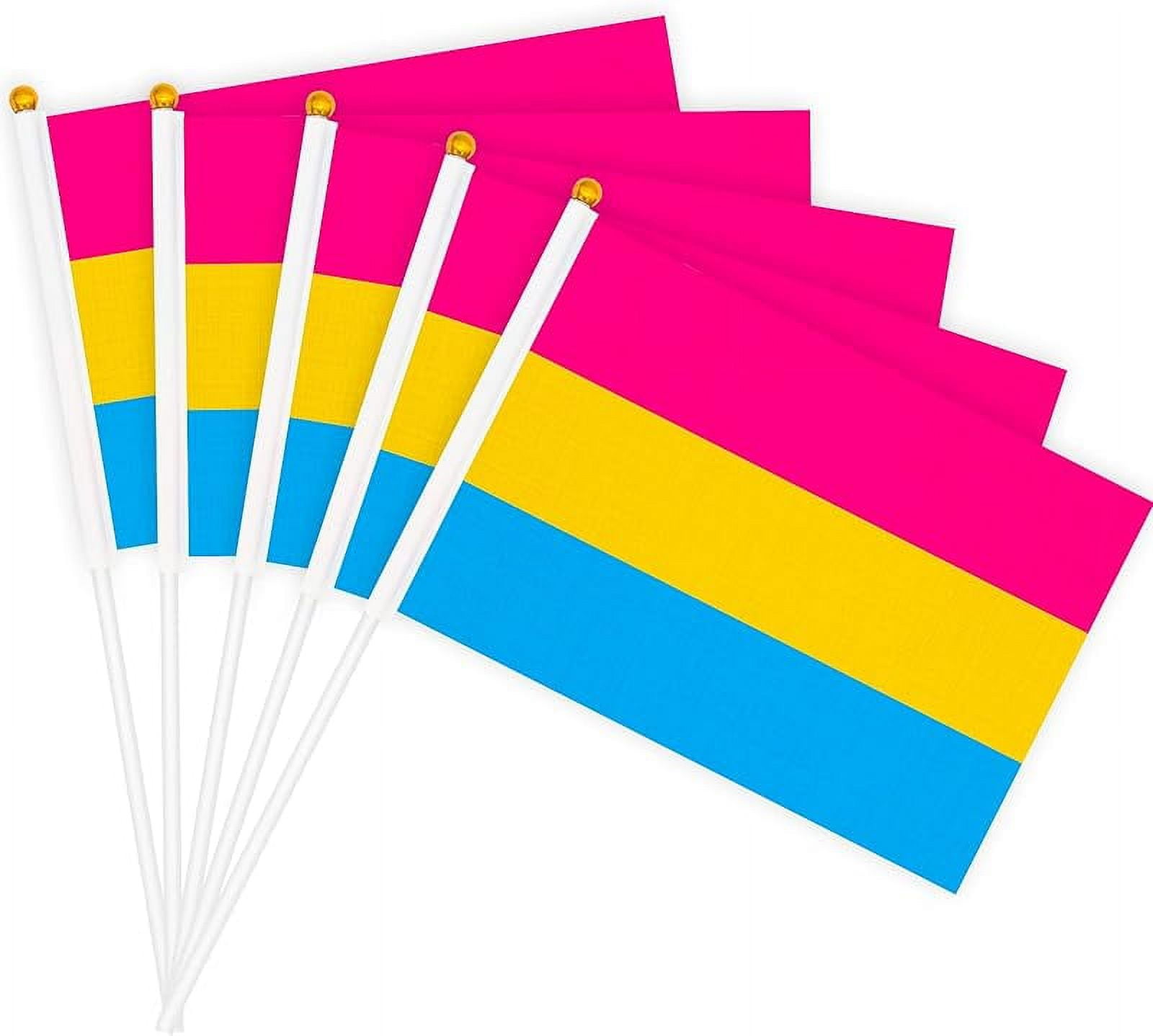 20 Pack Small Pride Flag Stick 21 x 14 cm - Handheld Rainbow Pride ...