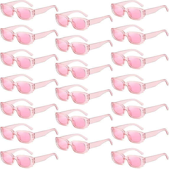 20 Pack Small Rectangle Sunglasses Bulk for Women Men Trendy Square ...