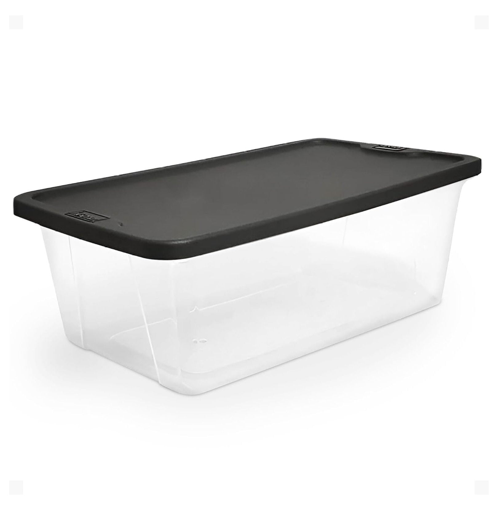20-Pack Snaplock, Small Clear Plastic Storage Bins with Lids, 6 Quart ...