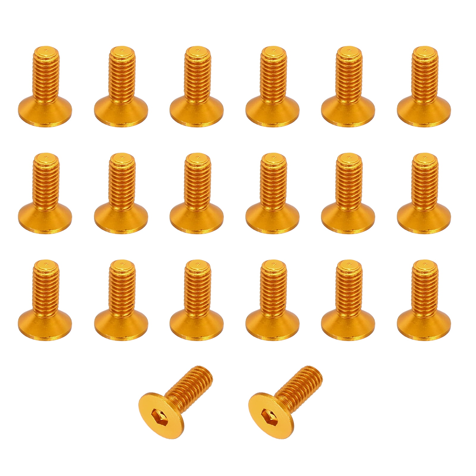 20 Pack Socket Head Screws, M3x8mm Aluminum Alloy Countersunk Head Hex ...