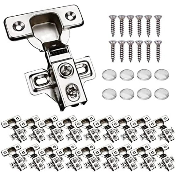 20 Pack Soft Close Cabinet Door Hinges for 1/2" Partial Overlay ...