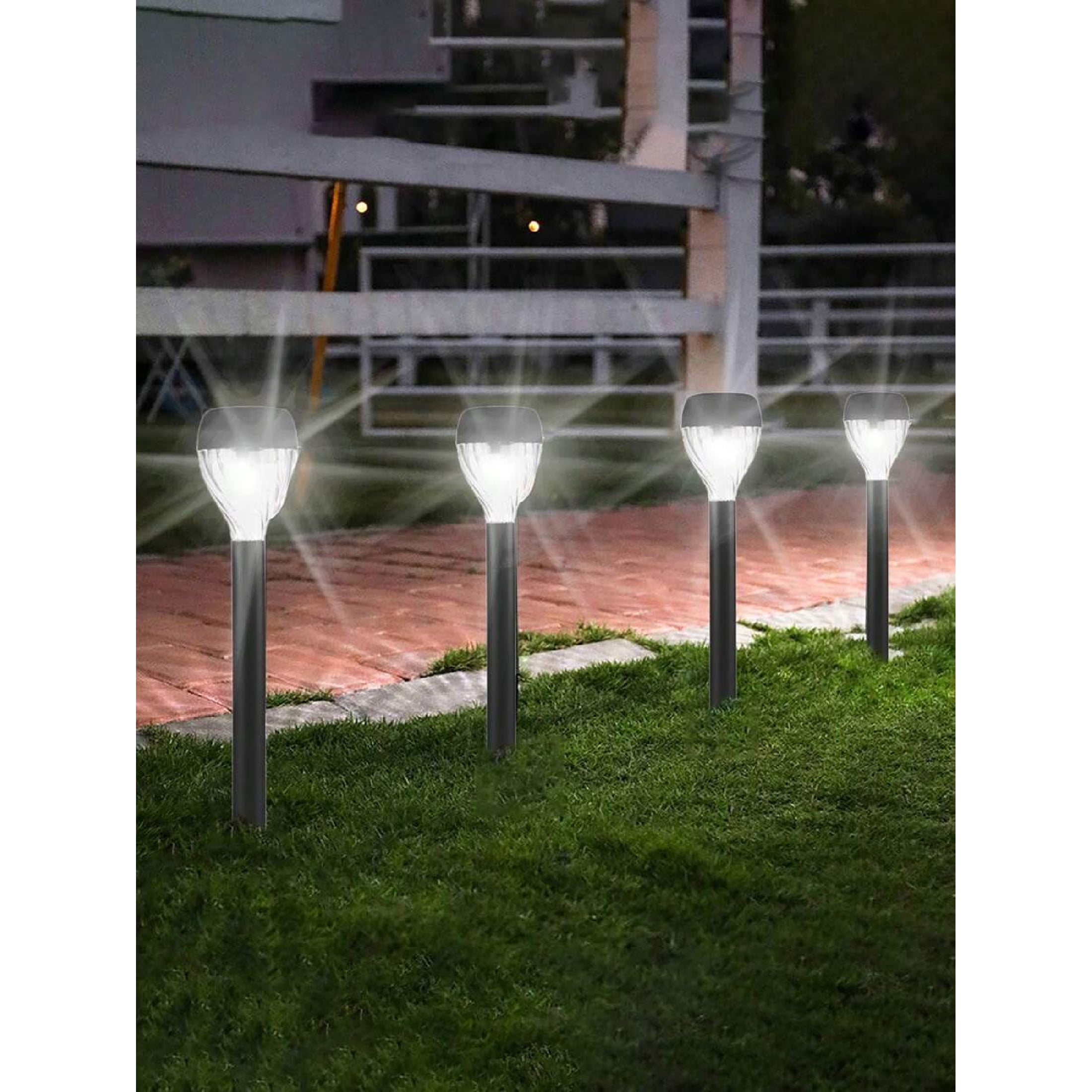 20-Pack Solar LED Lawn Projection Lights - 40mAh Nickel Battery Oval ...