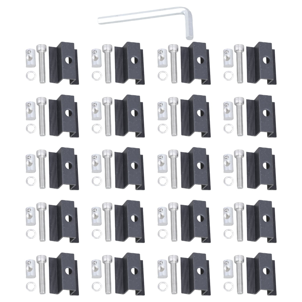 20 Pack Solar Modules Z Brackets With Screws Adjustable Edges Clamps ...