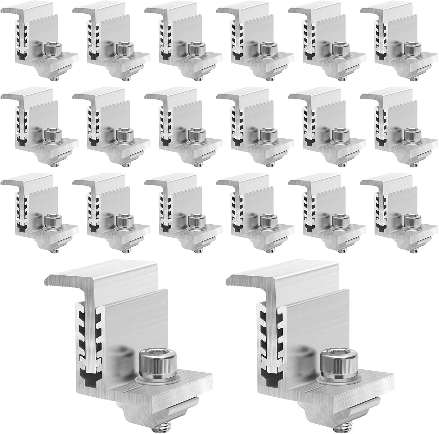 20 Pack Solar Panel Clamps, Aluminum Z Brackets, Solar Panel Mounting ...