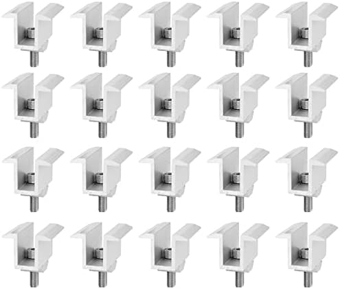 20 Pack Solar Panel Mount Mid Clamps, Photovoltaic PV Panel Bracket ...
