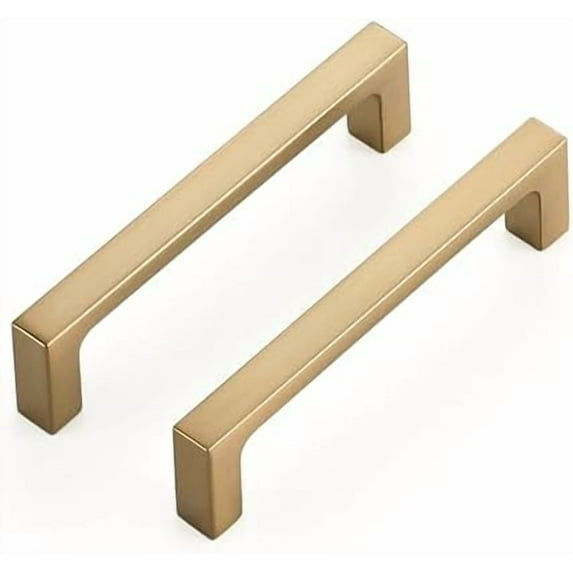 20 Pack Solid 3-3/4 Inch Kitchen Square Cabinet Handles Champagne ...