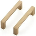 20 Pack Solid 3 Inch Square Cabinet Handles - Champagne Bronze Pulls ...
