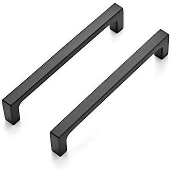 20 Pack Solid 5 Inch Kitchen Square Cabinet Handles Matte Black Pulls ...