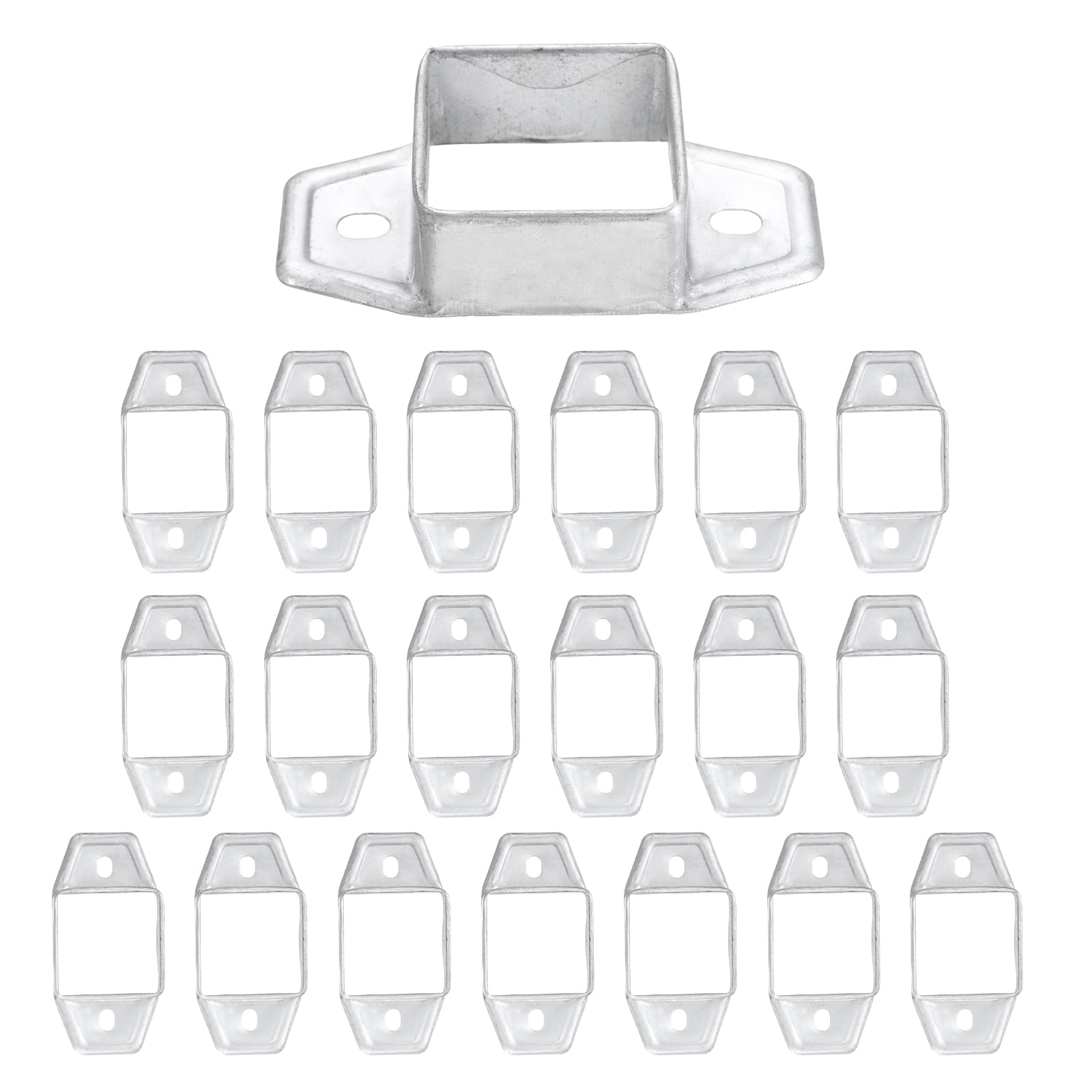 20 Pack Square Post Flange Base, Fits 1-3/4" x 1-3/4" Square Tube ...