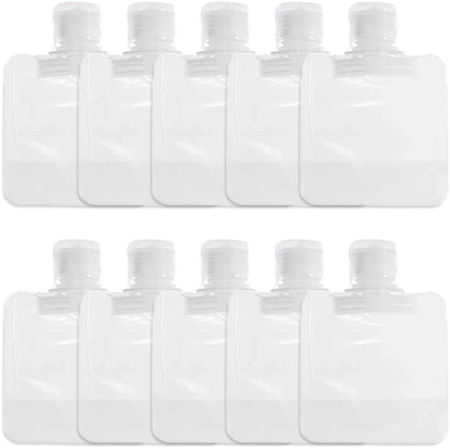 20 Pack Squeeze Flat Bottle Pouches,30ML Travel Pouches for Toiletries ...