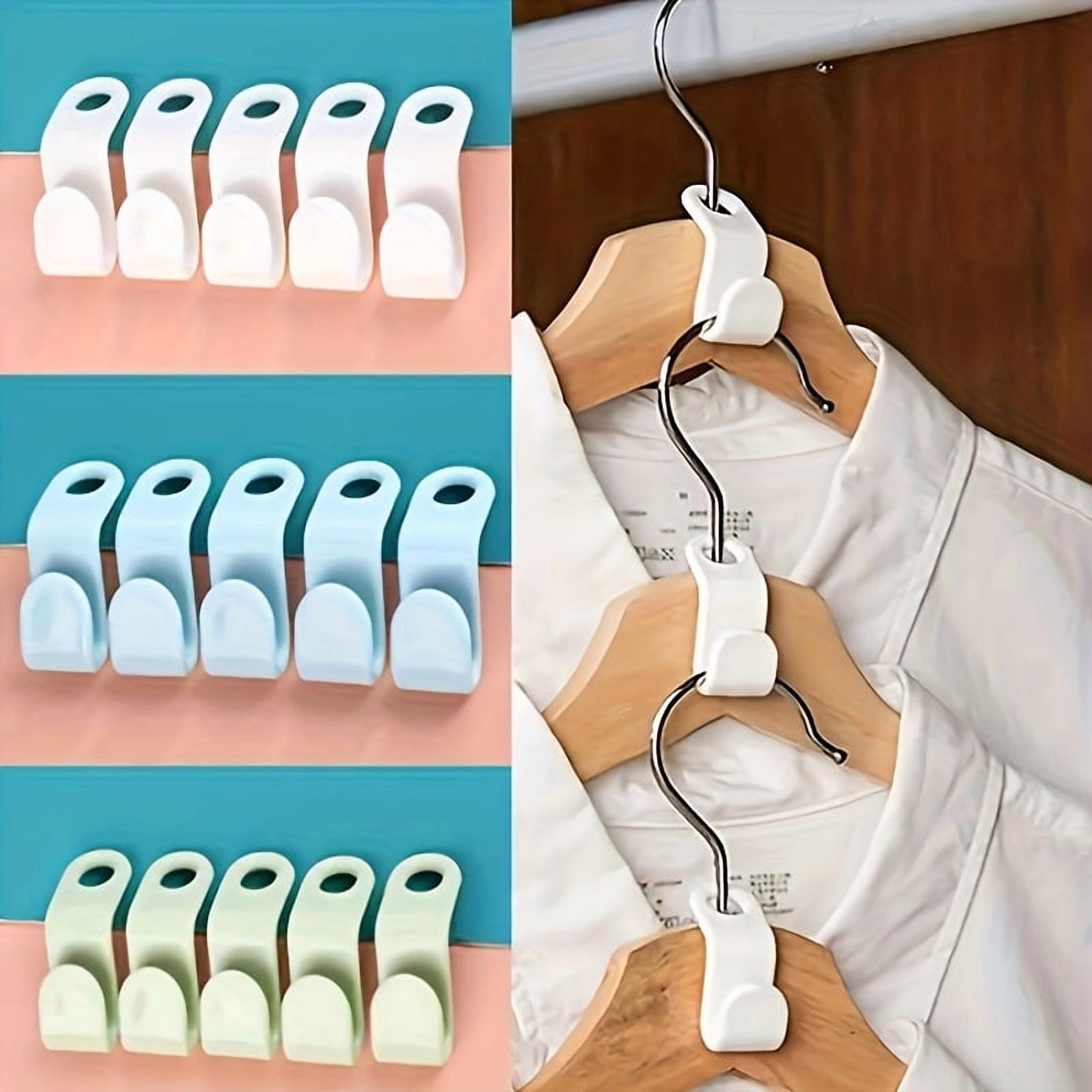 20-Pack Stackable Hanger Hooks – Multi-Color Space Saving Closet ...