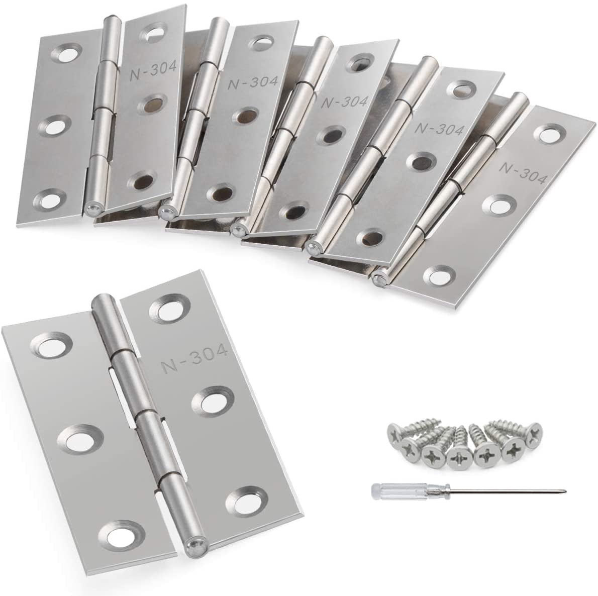 20 Pack Stainless Steel Hinge Connectors For 1 Window Cabinet (Silver ...