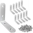 20-Pack Stainless Steel L Shape Brackets, 2" x 2" Corner Brace, Heavy ...