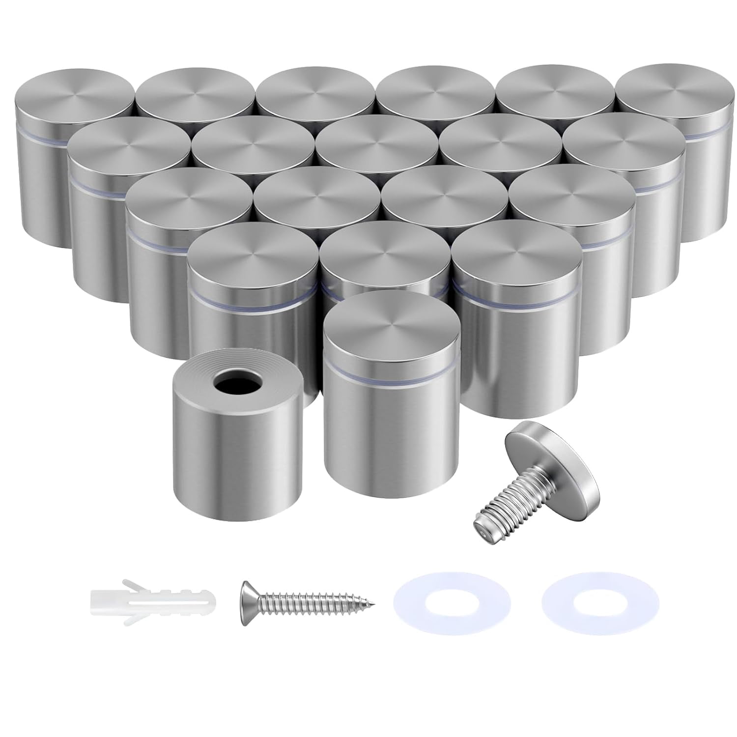 20-Pack Standoff Screws (1 in. Dia x 1 in. L), Stainless Steel Standoff ...