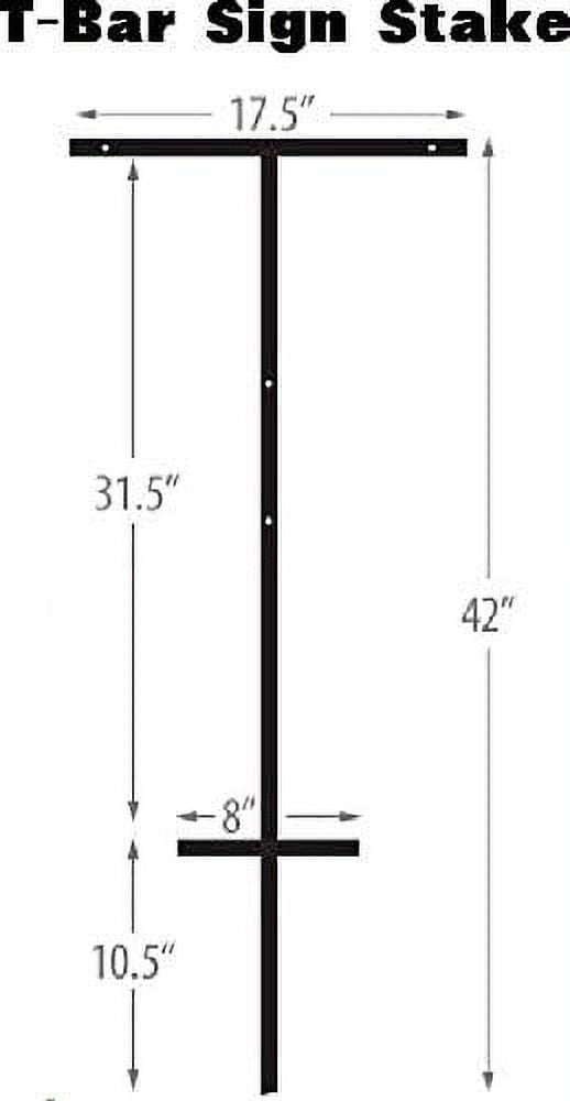 20 Pack T-Bar Sign Stakes 42'', Made in USA, Heavy Duty Metal Stake 42 ...