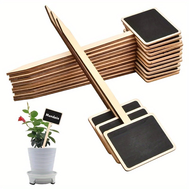 20-Pack T-Shaped Wooden Labels | Blackboard Message Board | Weather ...