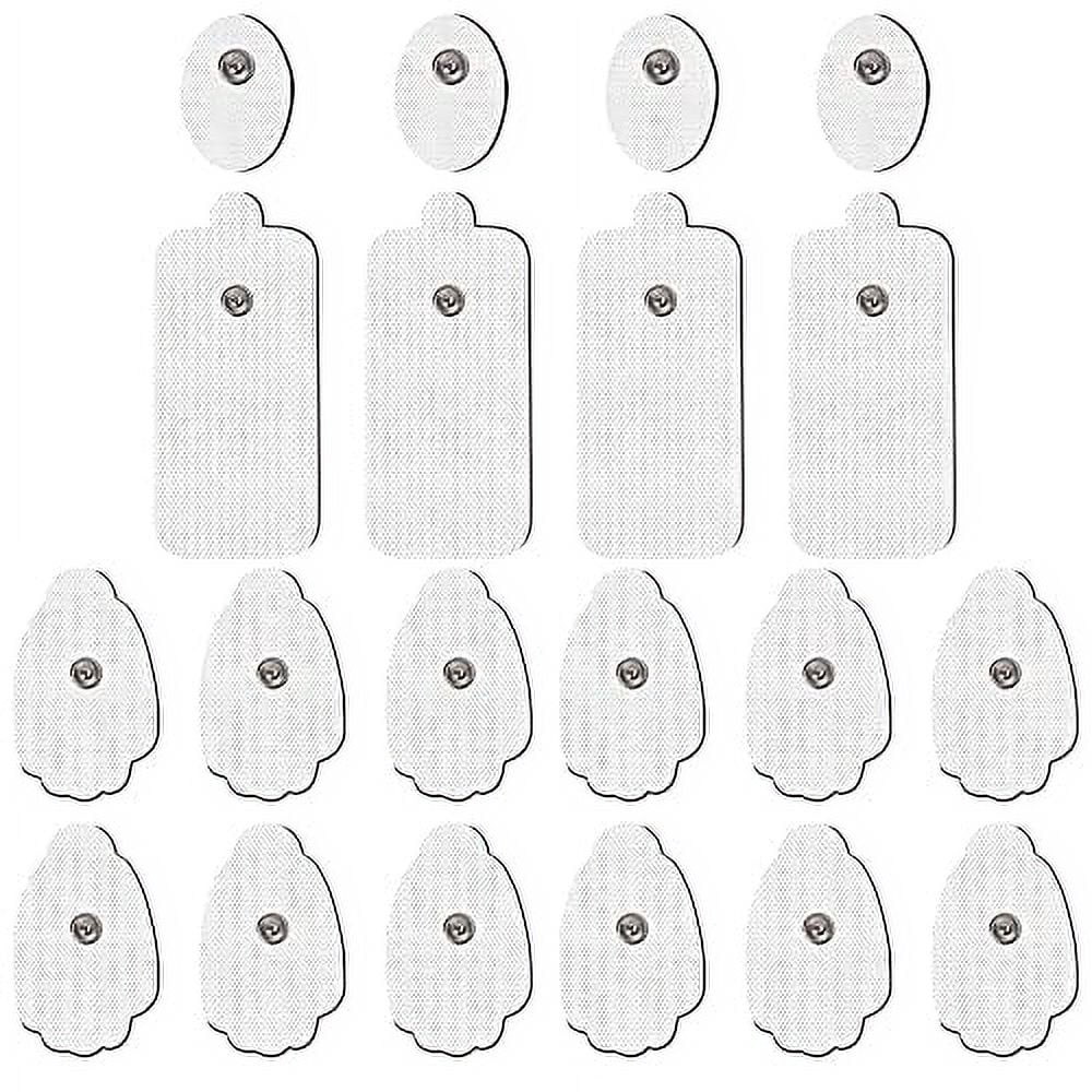 20 Pack TENS Unit Replacement Pads Reuse More Than 35 Times, Snap ...