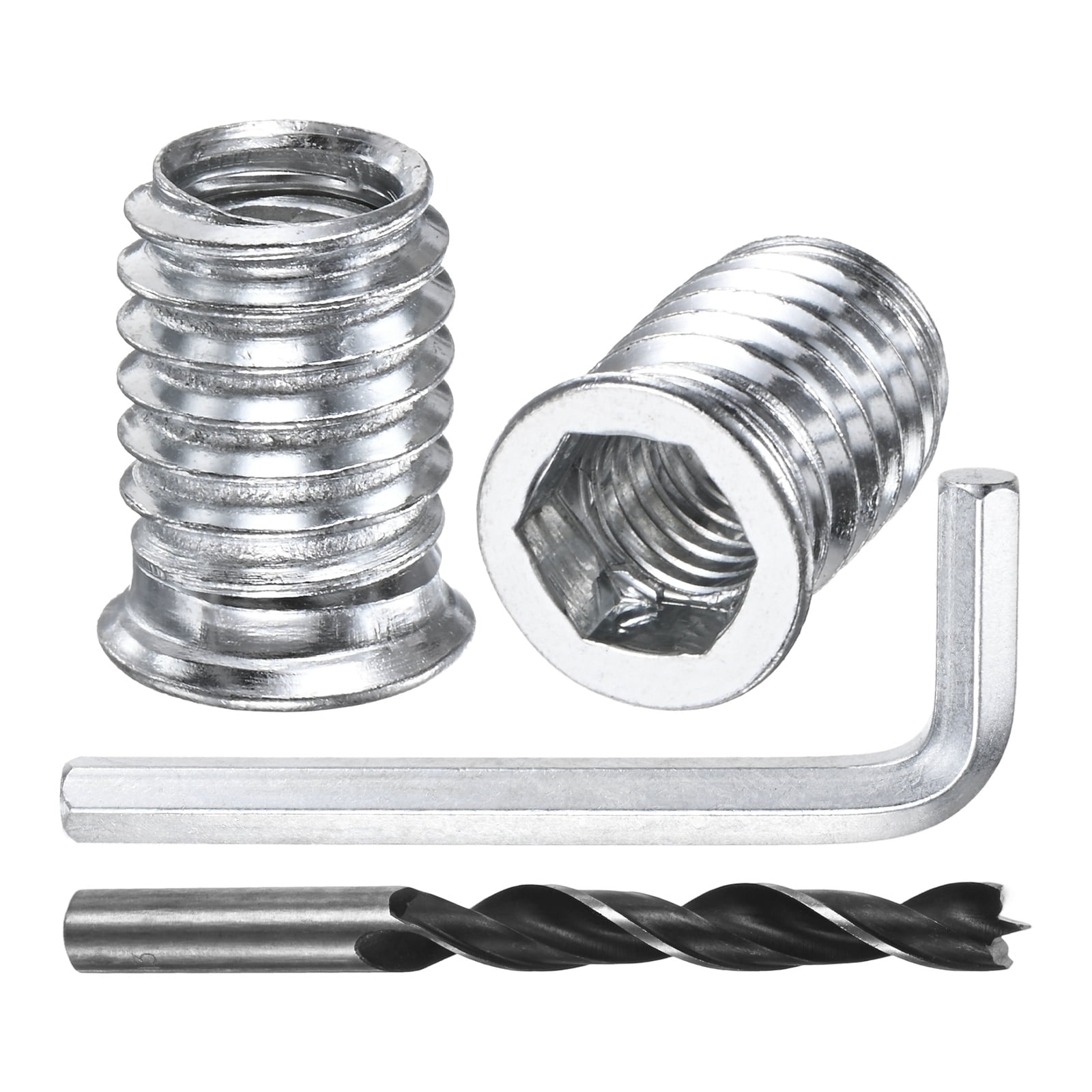 20-Pack Threaded Inserts for Wood, 3/8-16x20mm Hex Drive Threaded ...
