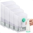 20-Pack Travel Vacuum Storage Bags, Rechargeable Electric Pump, Space ...