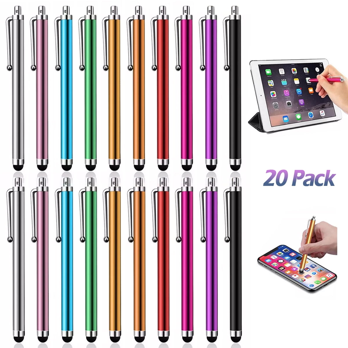 20 Pack Universal Stylus Pens for Touch Screens, IC ICLOVER Capacitive ...