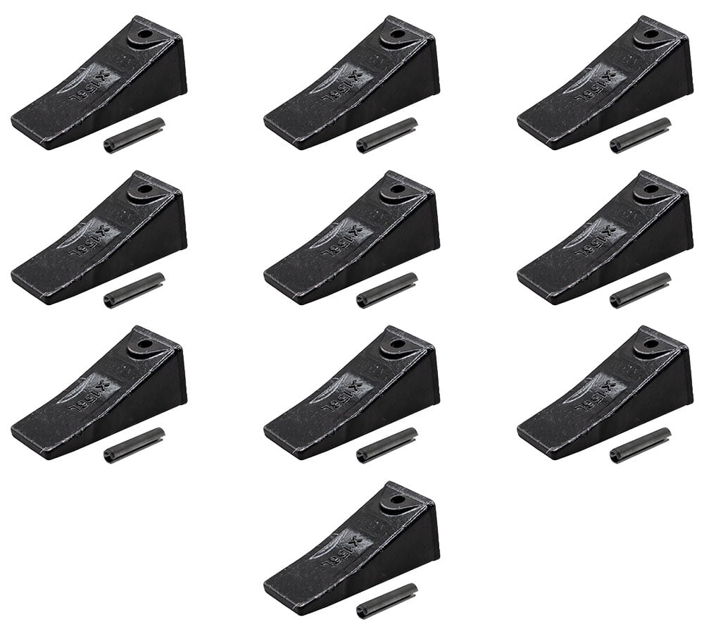 10 Pack Viking’s X156L Long Bucket Tooth w/ 156LPN Flexpins Compatible ...