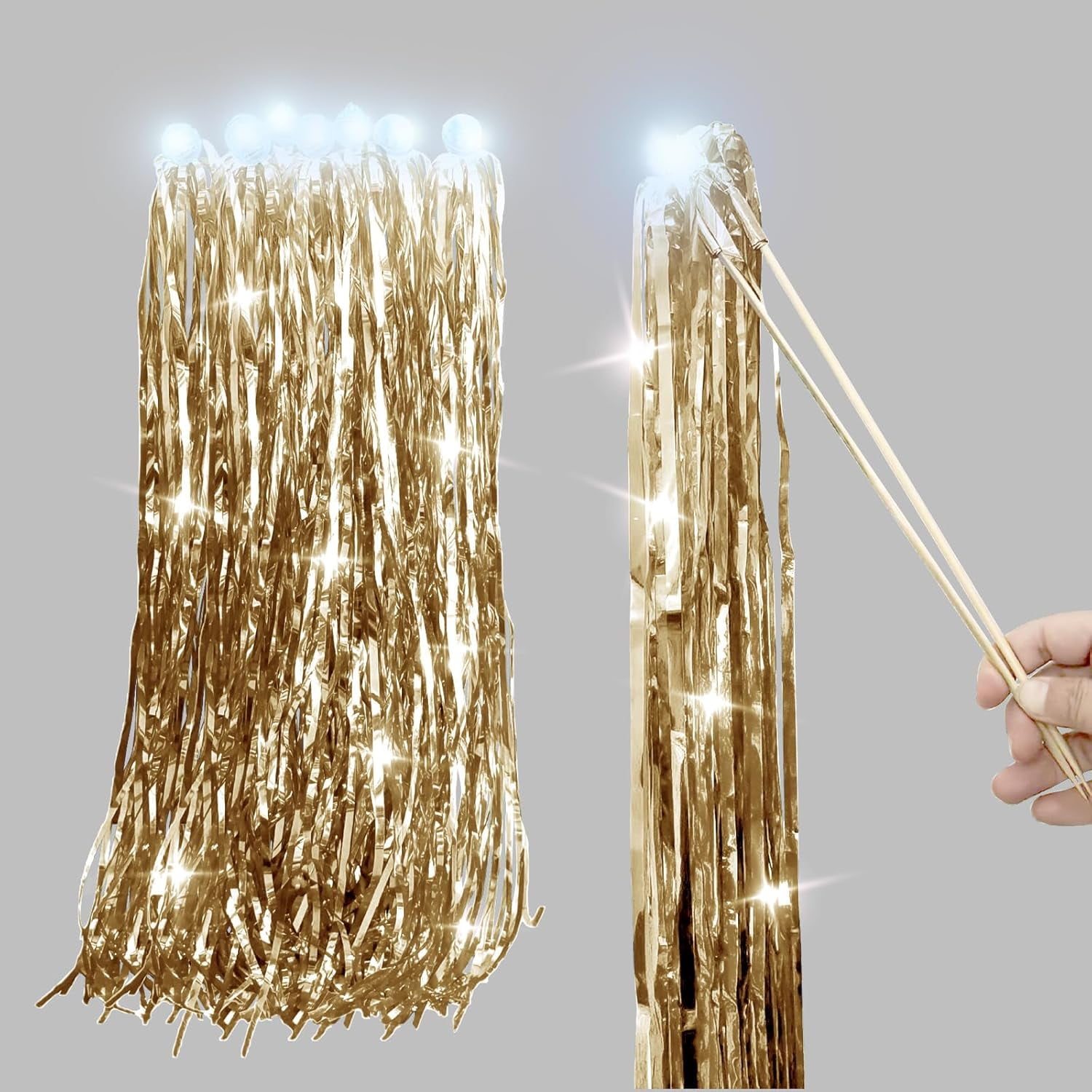 20 Pack Wedding Send Off Wands,Bexikou Light Up Wedding Wands Streamers ...