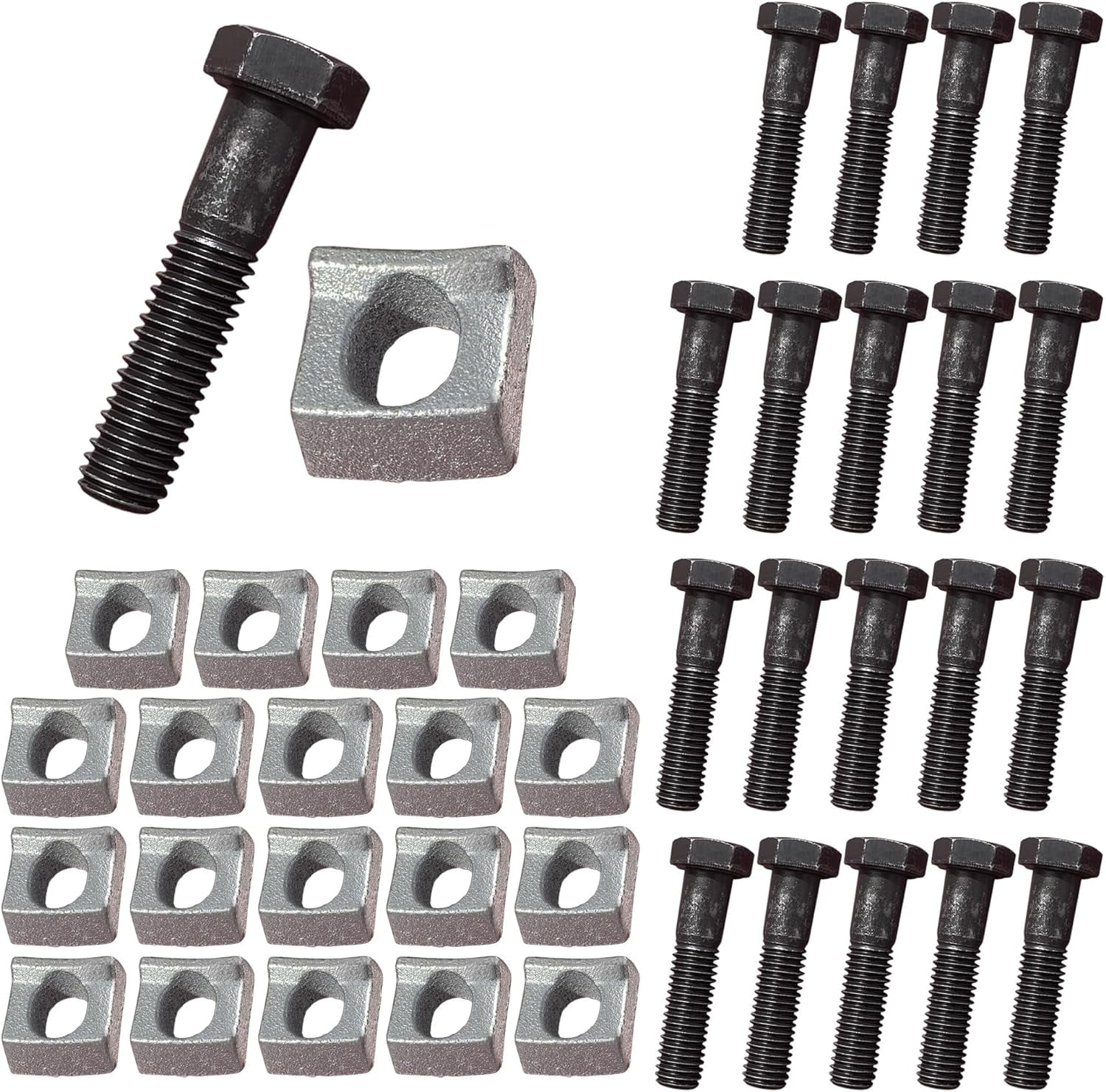 20 Pack - Wheel Rim Clamp Wedge & Bolt for Lowboy Construction Trailer ...
