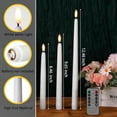 20 Pack White Flameless Taper Candles Flickering Bulk Long LED Advent ...