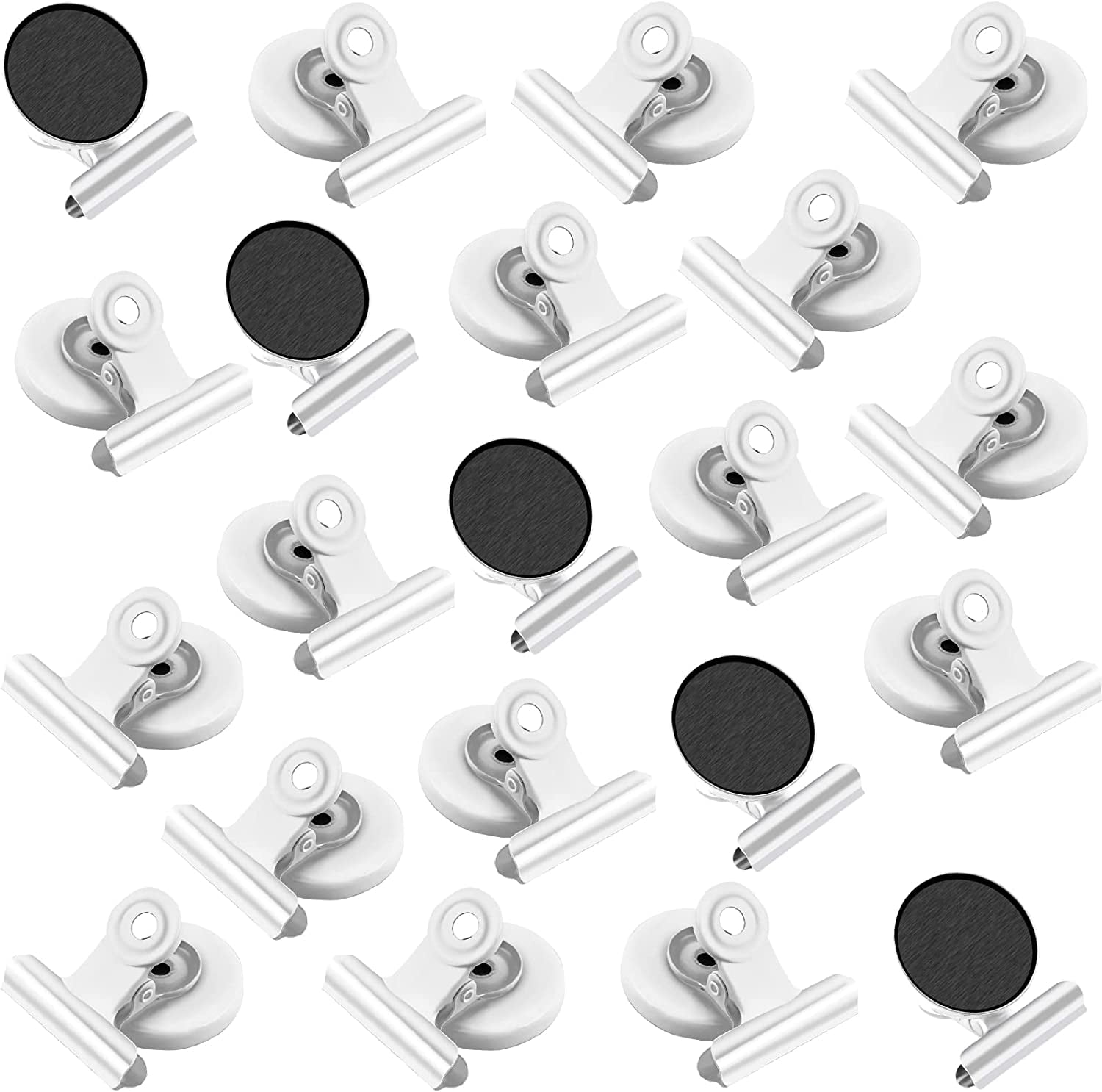 20 Pack White Magnetic Clips Fridge Magnet Clips, Whiteboard Clip ...