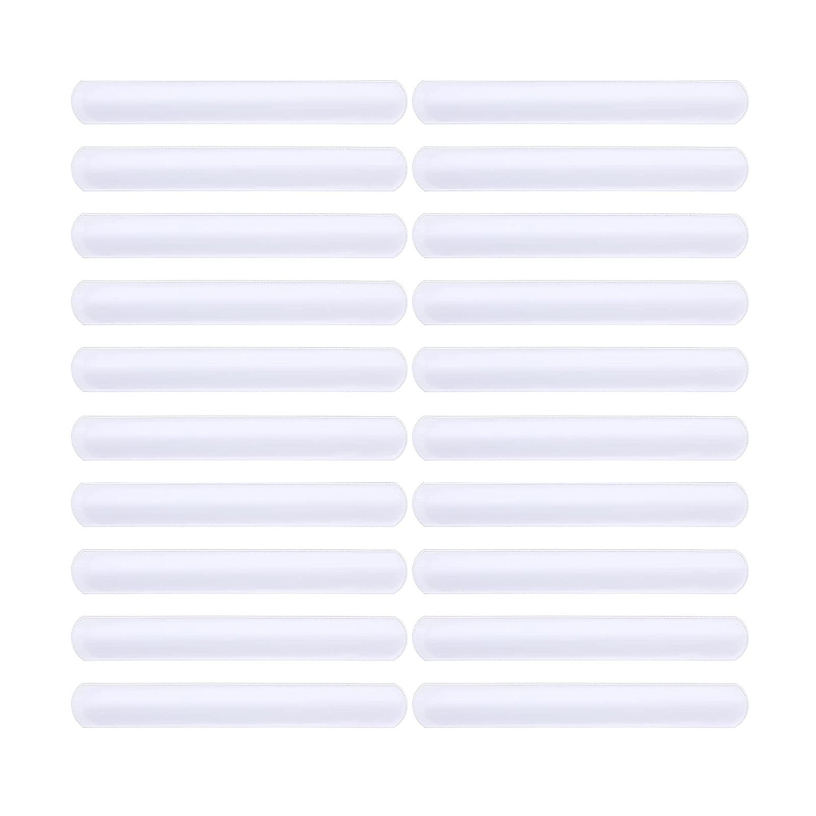 20-Pack White PVC Slap Bracelets, Slap Bands, DIY Blank Wristbands for ...