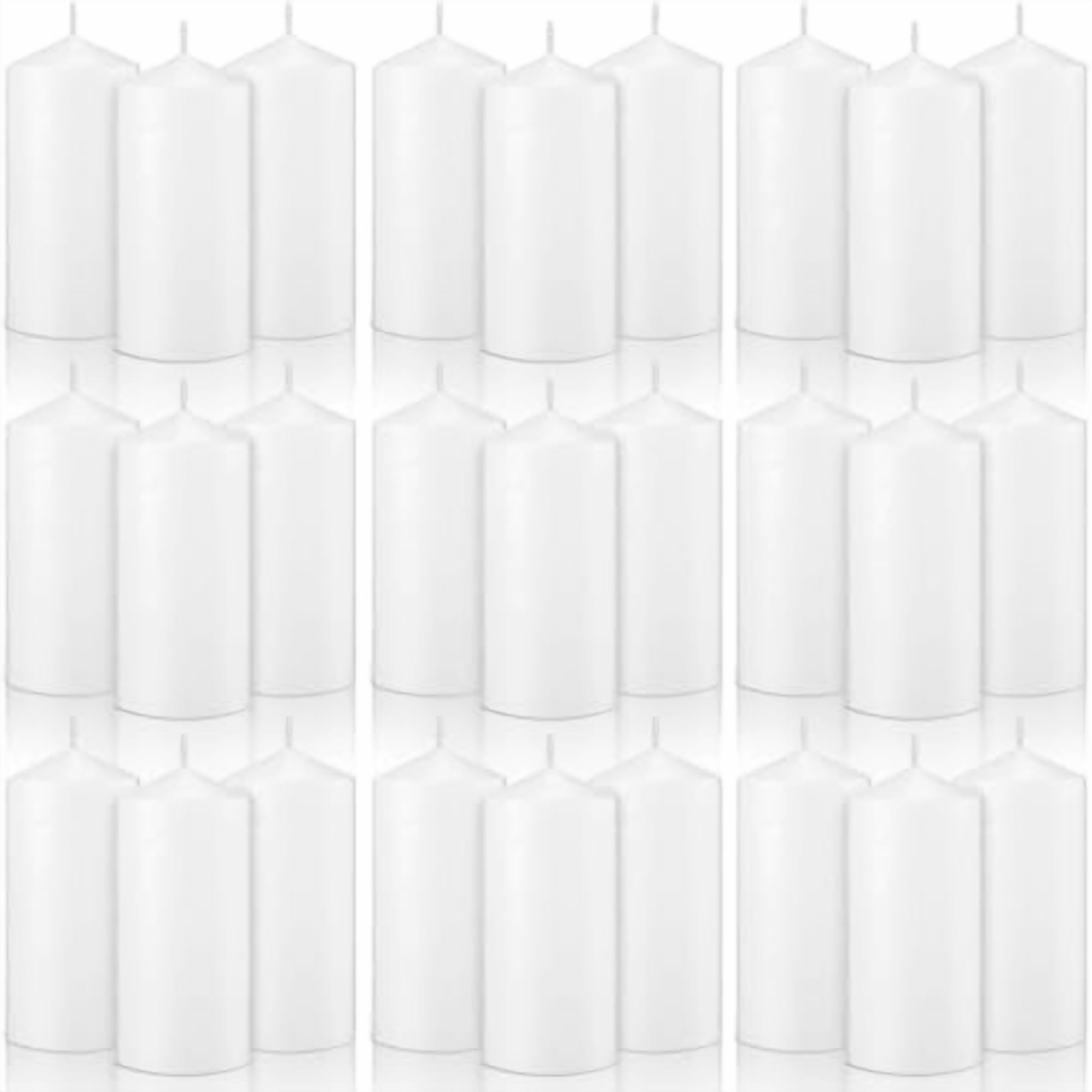 20 Pack White Pillar Candles Bulk, 2.7 x 5.1 Inches 50 Hour Long ...