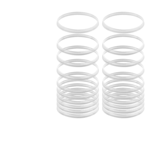 20 Pack White Silicone Coffee Filter Gaskets Replacement Sealing Rings ...