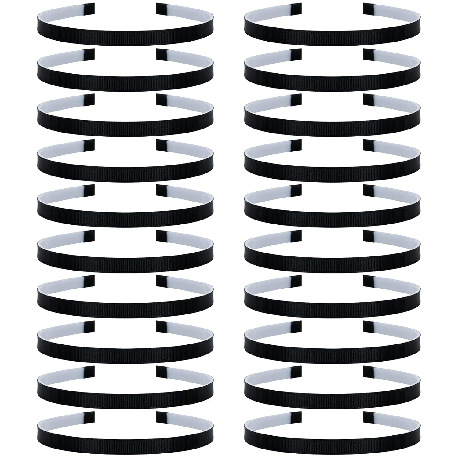 20 Pack Women Plain Cloth Fabric Covered Thin Hard Plastic Slim Thin ...