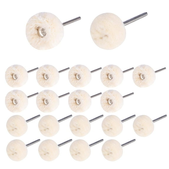 20-Pack Wool Felt Polishing Buffing Wheels for Rotary Tools (3/32 ...