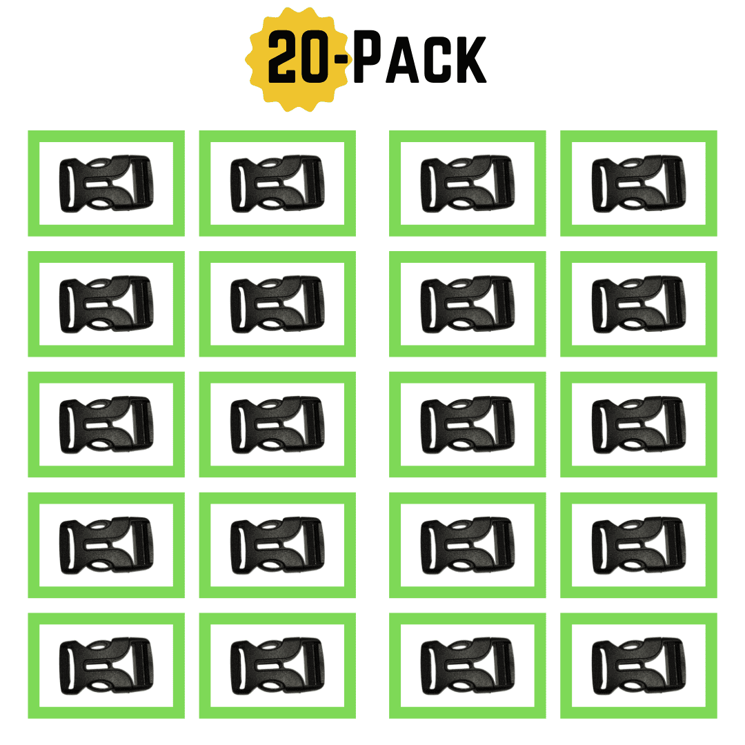 20-Pack of 25mm (1-Inch) Plastic Snap Buckles – Heavy-Duty, Versatile ...