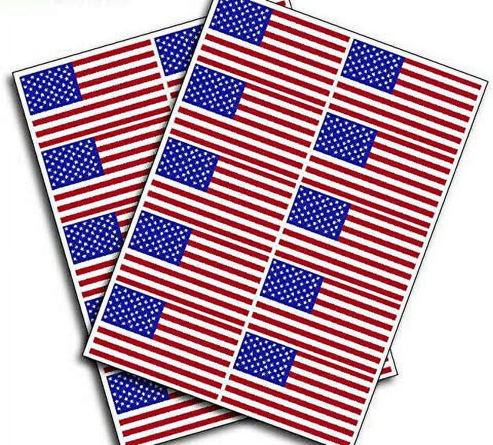 20 Pack of Small American Flag Decal USA Bumper Sticker Vinyl Decal Car ...