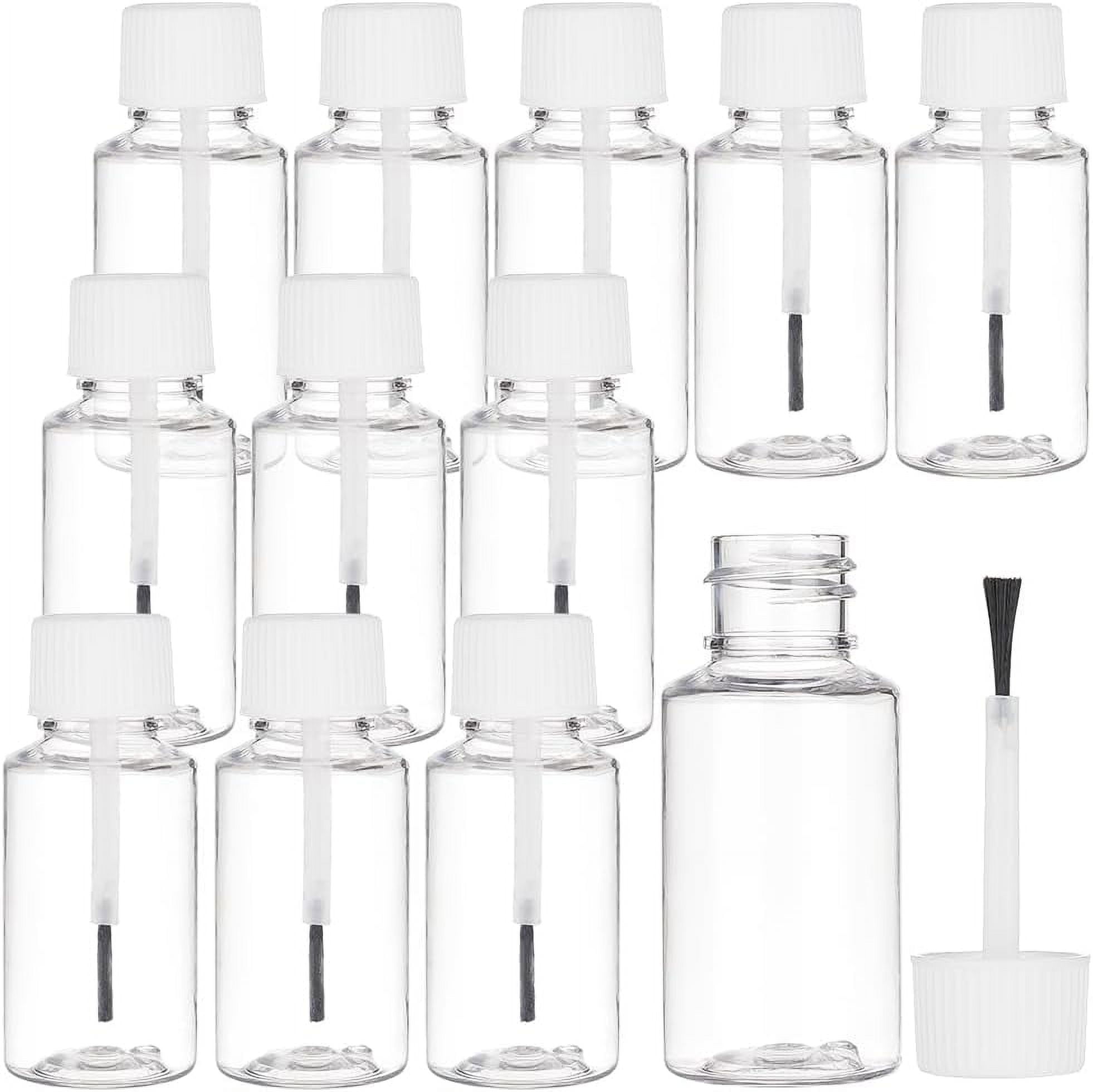 20 Packs 20ml(0.68fl. oz) Plastic Brush Applicator Bottles with White ...