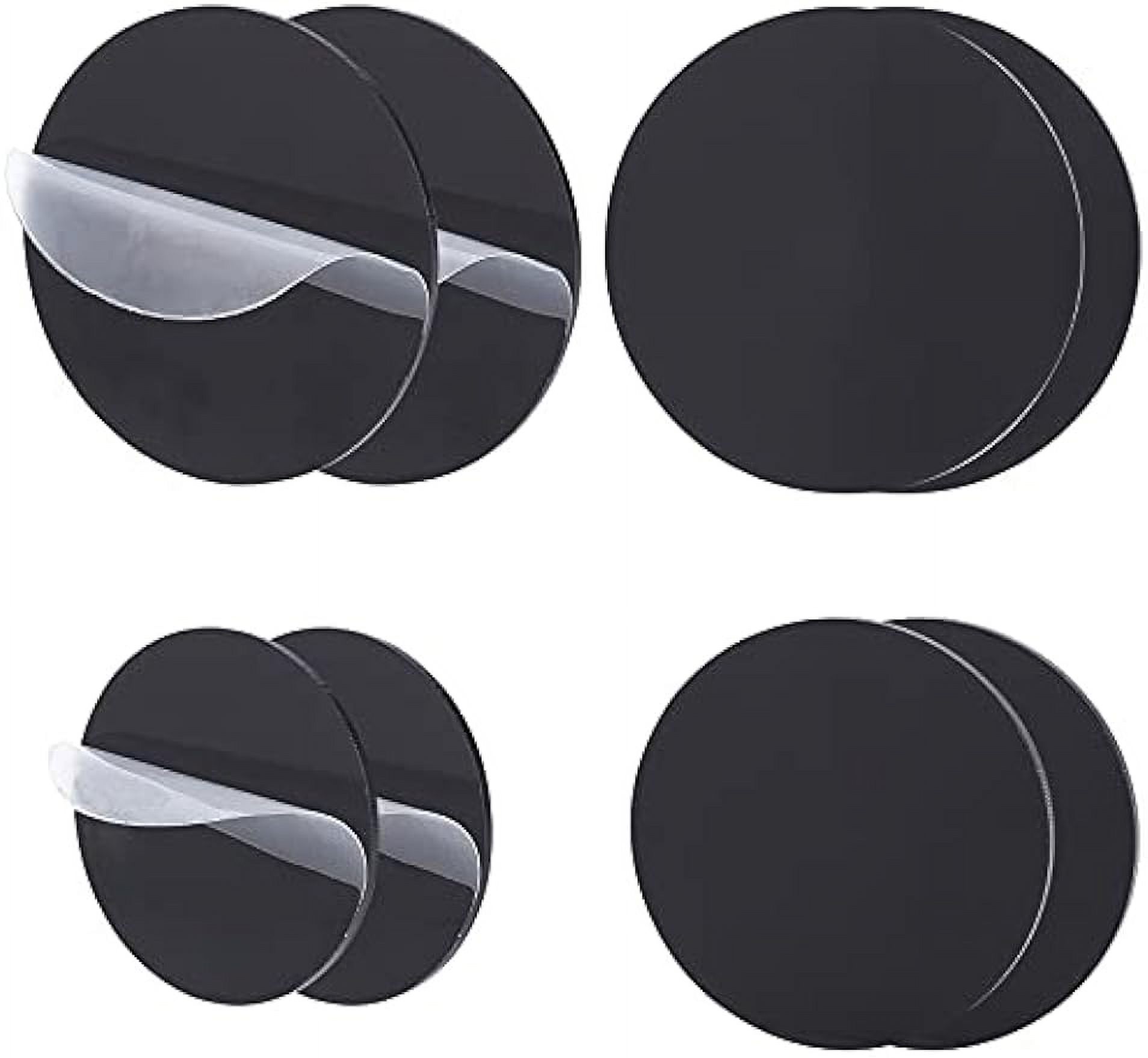 20 Packs 4/5mm Acrylic Sheet Black Round Panel 2mm Thick Acrylic ...
