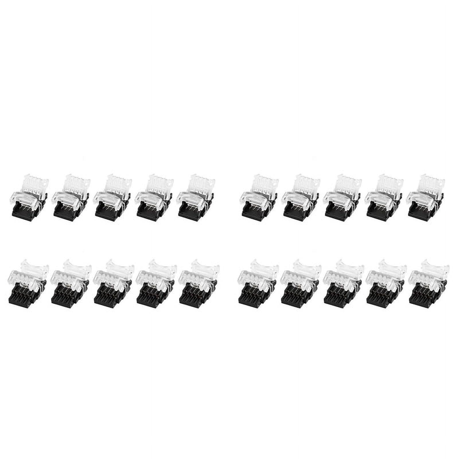 20 Packs 4 Pin LED Strip Connectors,Strip to Strip,Strip to Wire ...