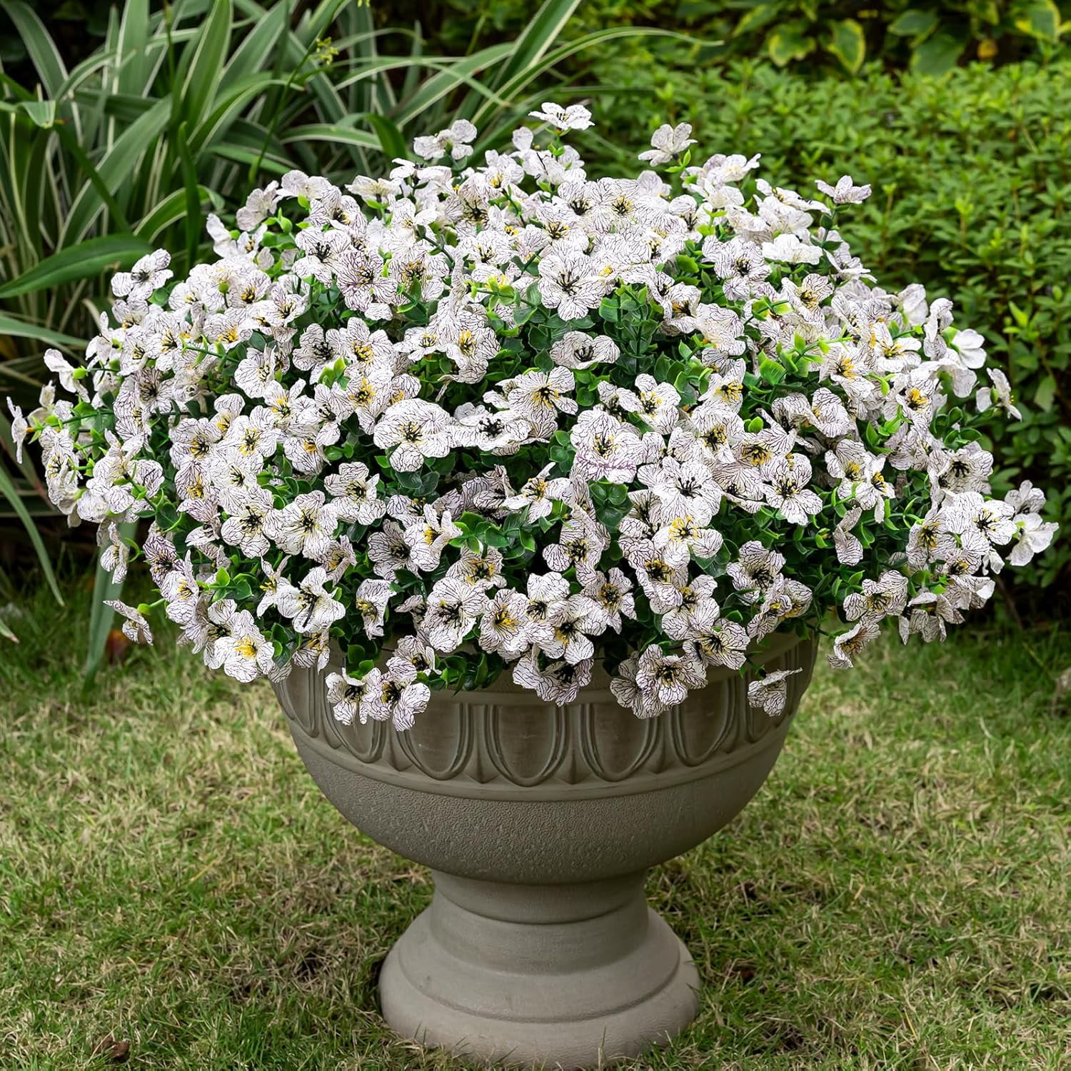 20 Packs Artificial Outdoor Faux Eucalyptus Flowers for Home Decor, UV ...