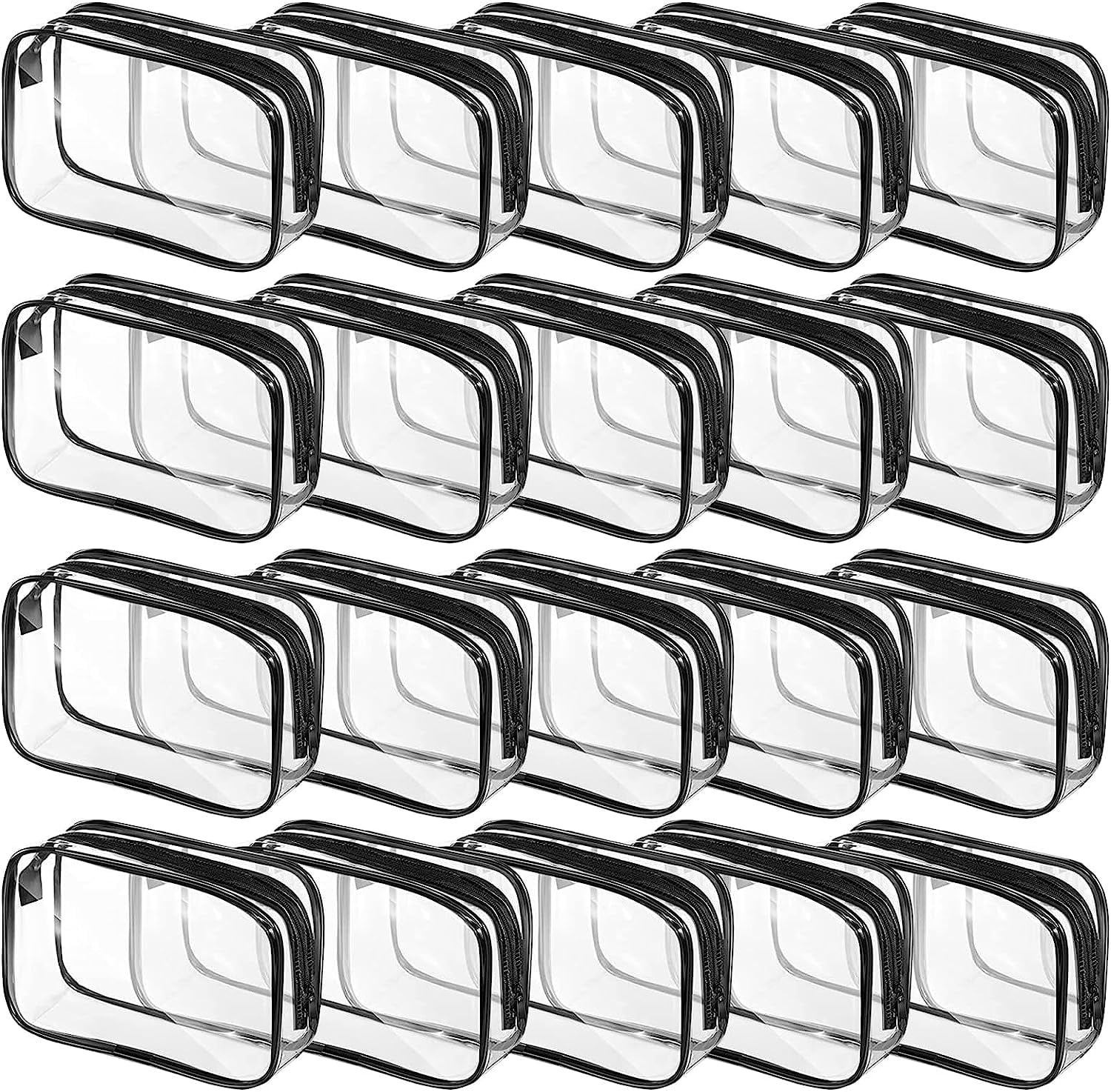 20 Packs Clear Cosmetics Bags for Women Men Waterproof Toiletry Bags ...