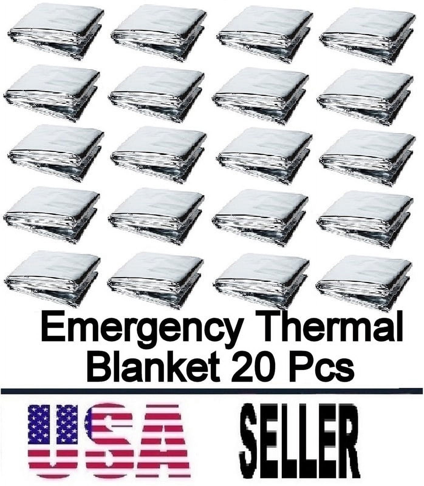 20 Packs Emergency Mylar Thermal Blanket for Survival First Aid Kits ...