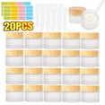20 Packs Empty Sample Jars Frosted Glass Cream Jar Bottle with Wood ...