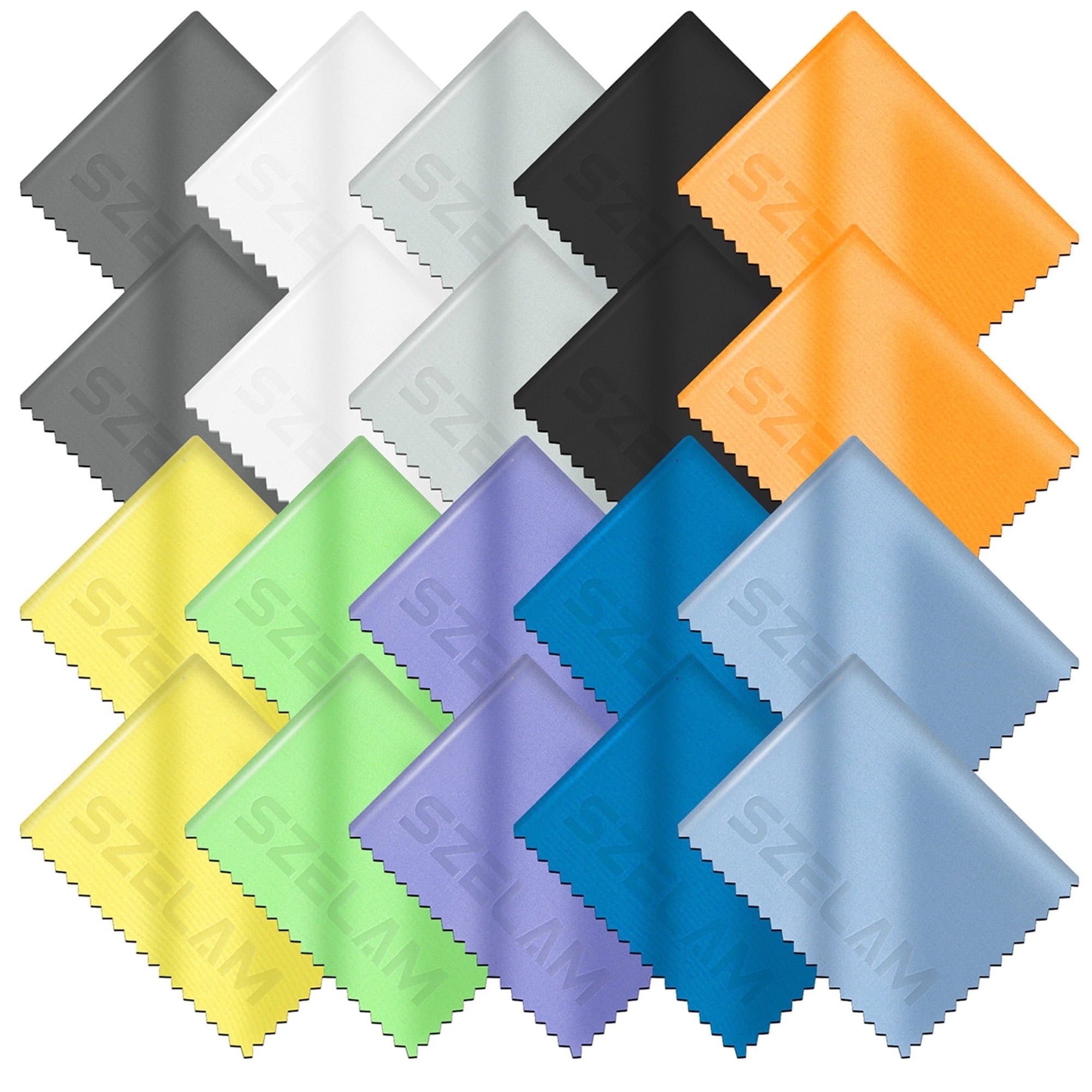 20 Packs Eyeglass Cleaning Cloth Microfiber Cleaning Cloths for Glasses ...