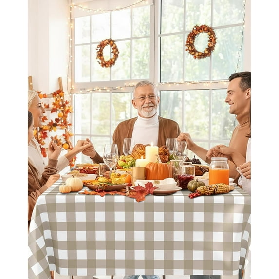 20 Packs Gingham Disposable Table Cloth, 54 x 108 Inch Waterproof ...