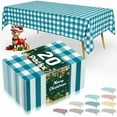 20 Packs Gingham Disposable Table Cloth, 54 x 108 Inch Waterproof ...