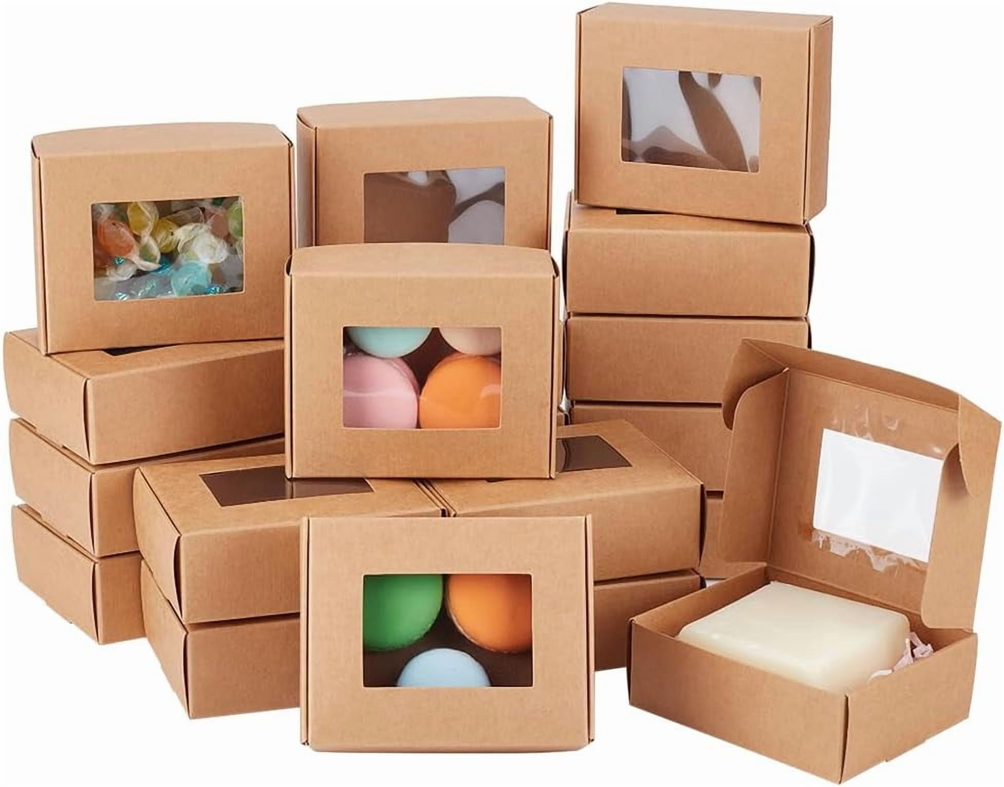 20 Packs Kraft Paper Box 4x3.2x1.5 Inch Brown Candy Gift Boxes ...