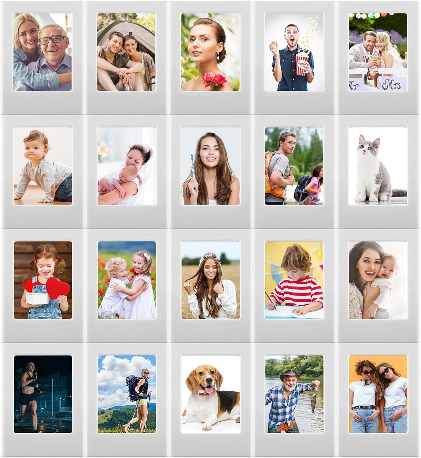 20 Packs Magnetic Photo Picture Frame Cute Mini Table Photo Frame ...