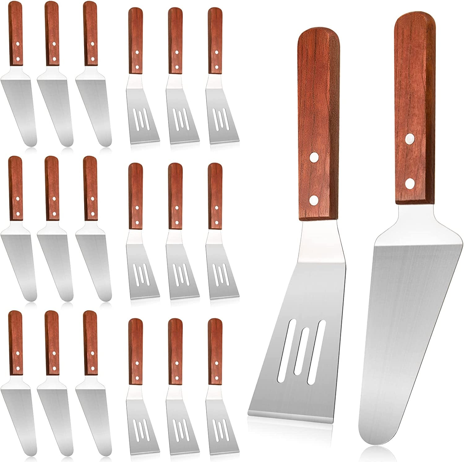 20 Packs Pizza Cake Server Pie Server Spatula,GERKAGO Stainless Steel ...