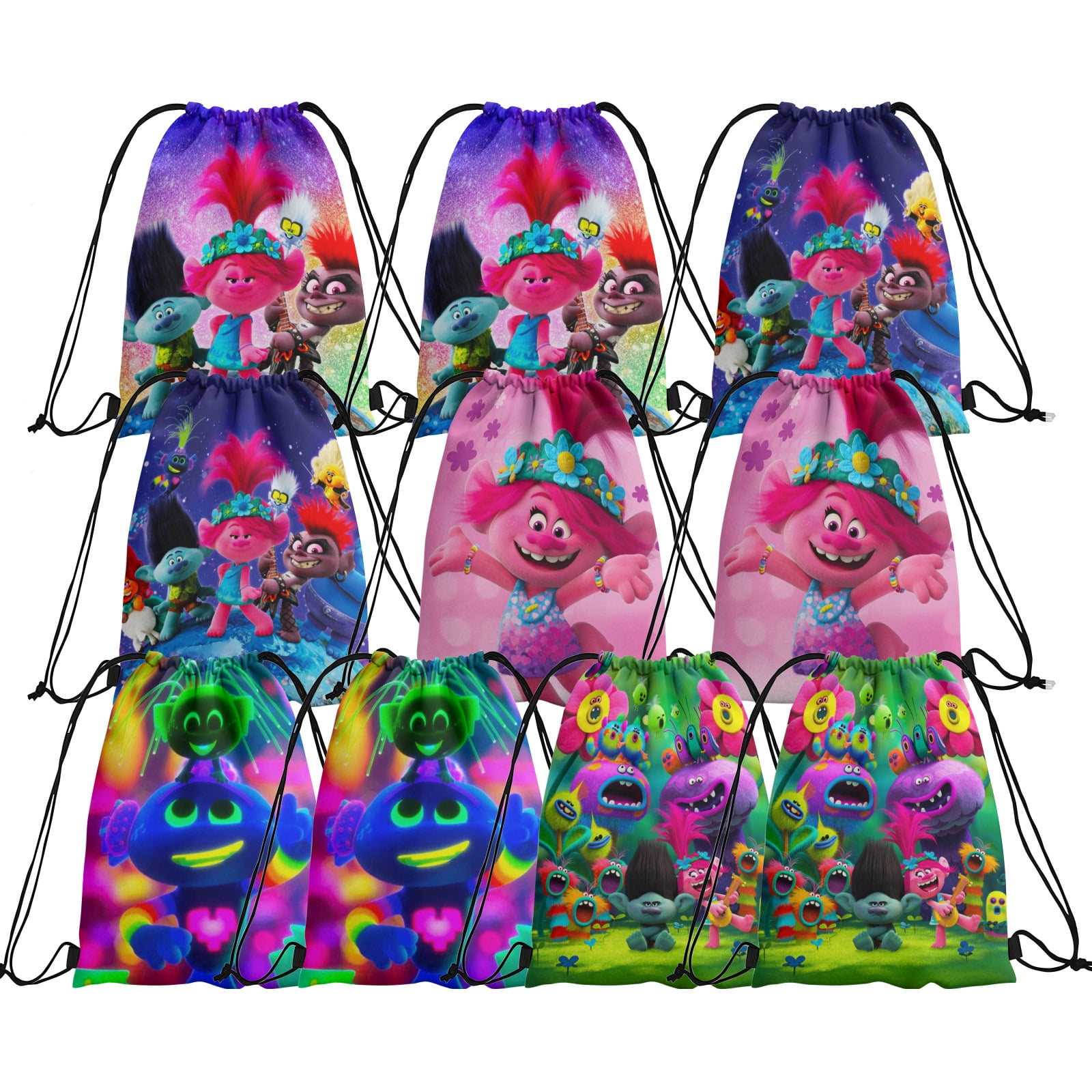 20 Packs Trolls Party Favors Bags, Birthday Party Supplies Goodies Bags ...